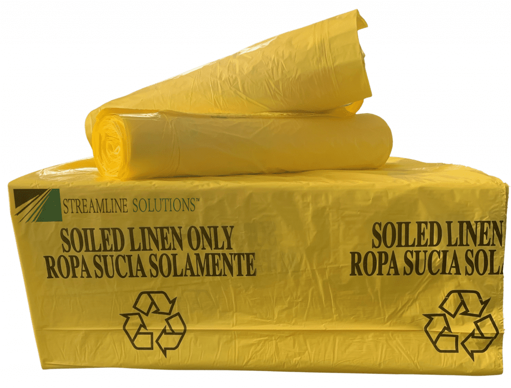 30 x 40 Yellow Drawtape Linen Bag - Soiled Linen Bags